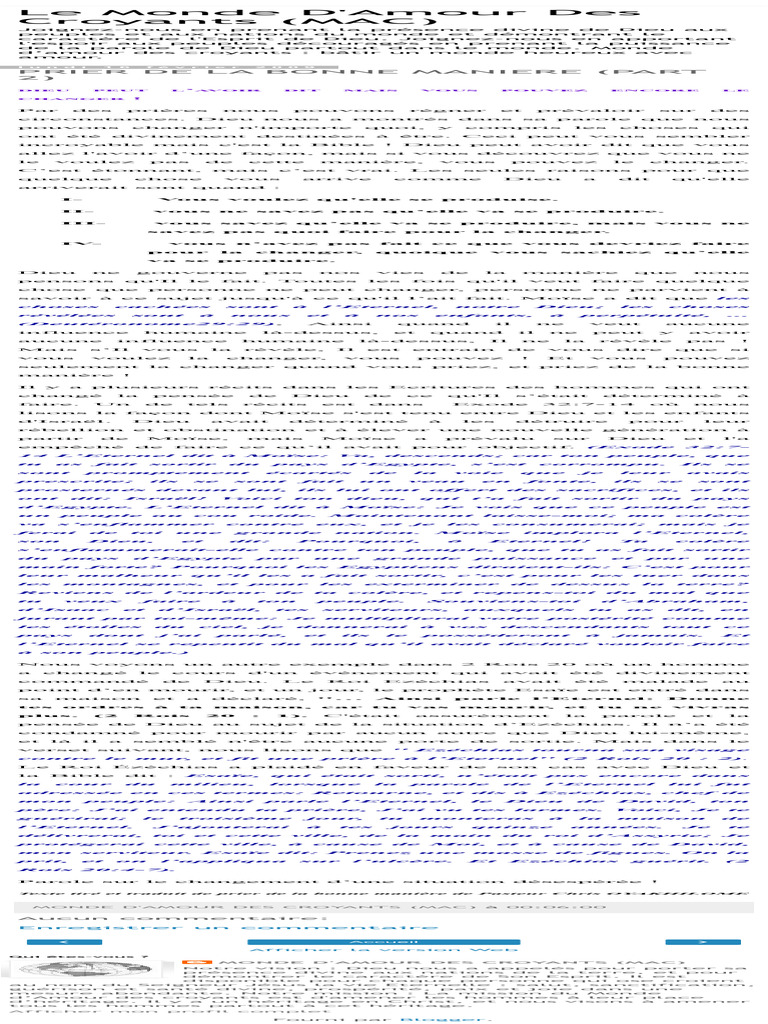 Prier de La Bonne Maniere (Part 2) | PDF