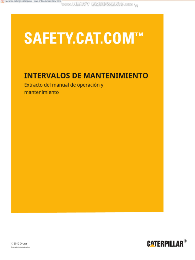 Manual Caterpillar d3g d4g d5g Bulldozer Maintenance Interval Schedule ...