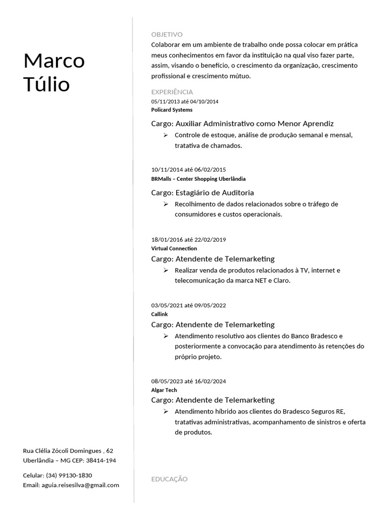 Curriculo 2025 (ATUALIZADO) | PDF