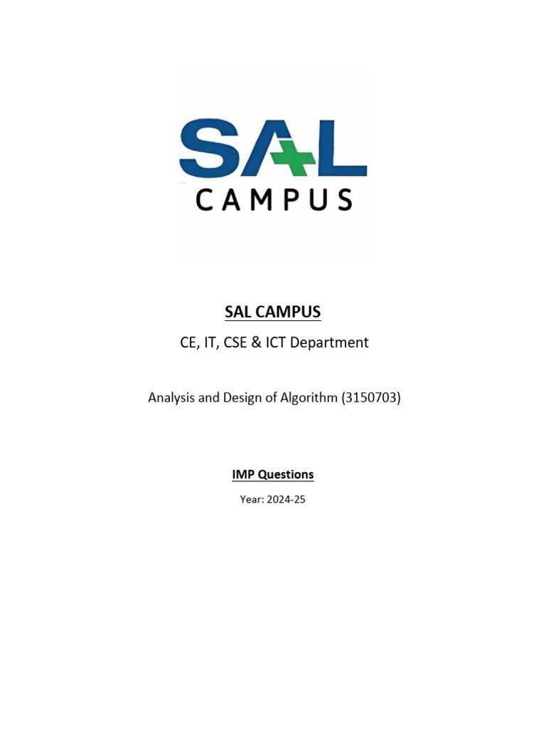 ADA IMP Questions | PDF