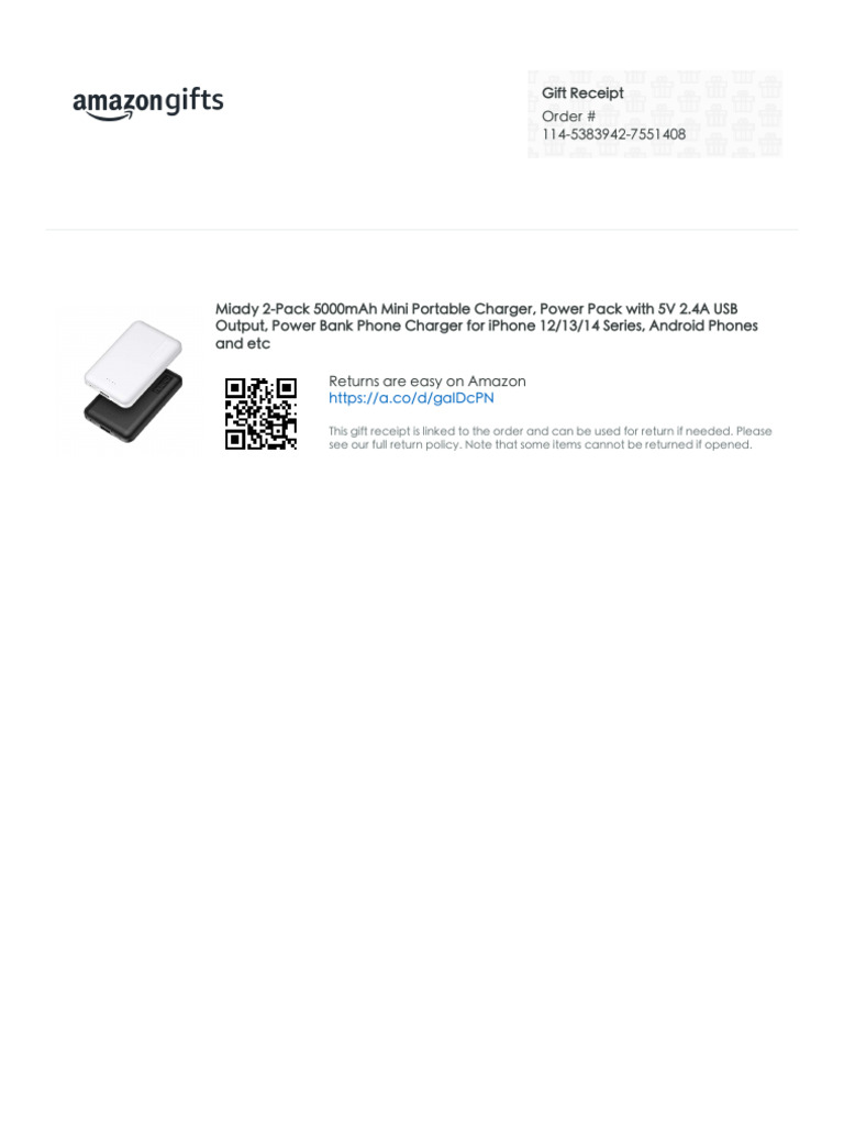 Amazon Gift Receipt | PDF