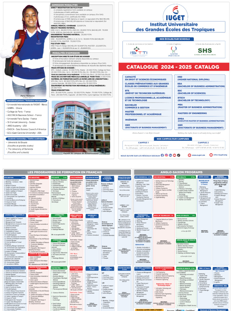 Catalogue IUGET 2024 2025 | PDF