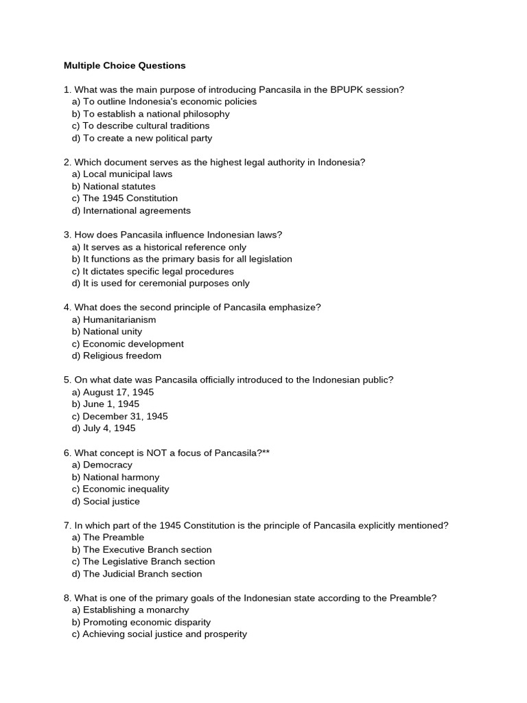 Practice Questions - Civic 8th Grade | PDF
