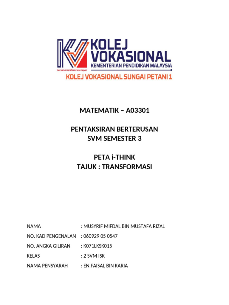 Muka Depan Math | PDF