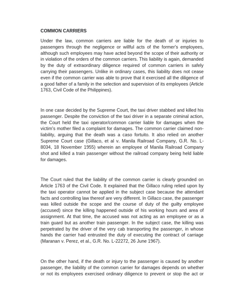 Handout in Common Carriers | PDF