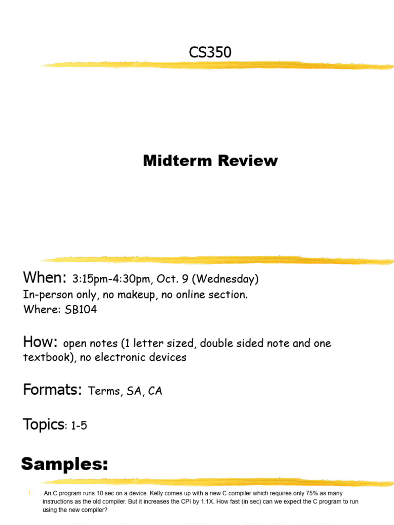 CS350 Midterm Review | PDF