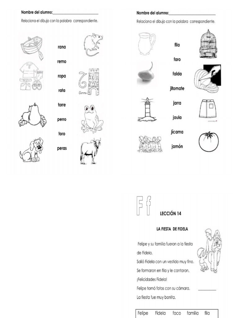 Lectoescritura Repaso 2020 Primer Grado | PDF