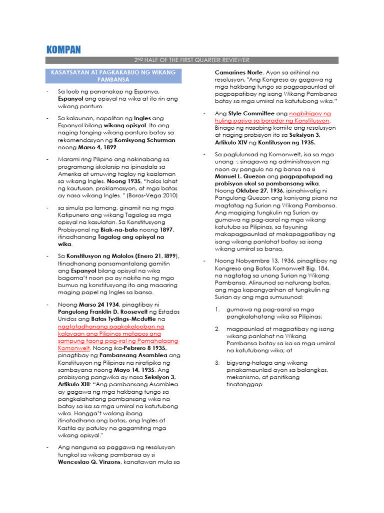 Kompan Oralcom | PDF | Communication | Tagalog Language