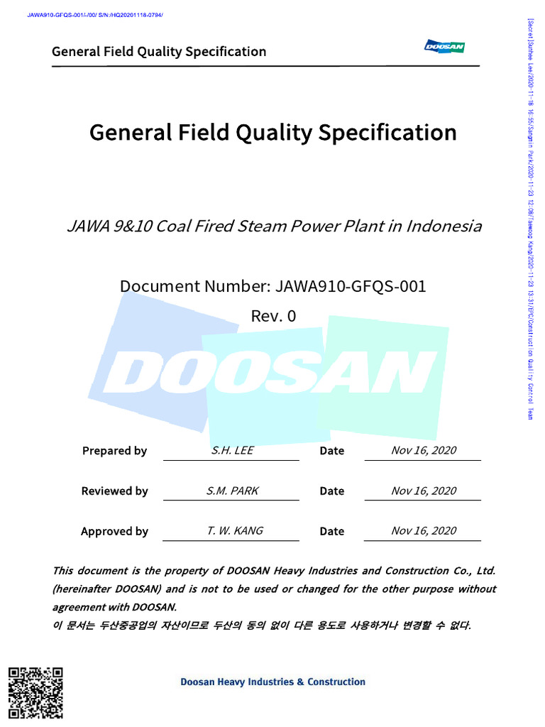 General Field Quality Requirement | PDF