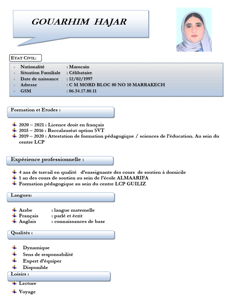 cv hajar | PDF