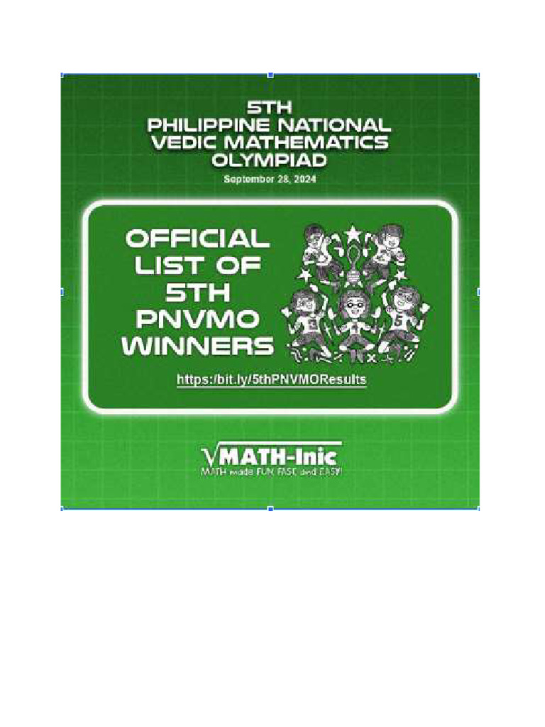 5th PNVMO Results | PDF