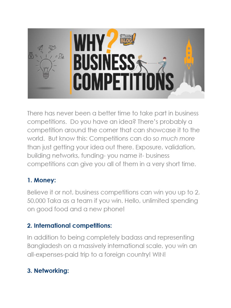 Why Business Competitions_ | PDF