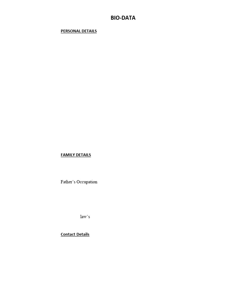 Sabareesh Biodatanew | PDF