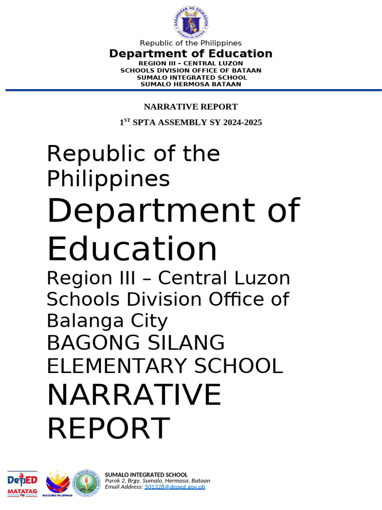 1st Spta Assembly Narrative Report | PDF