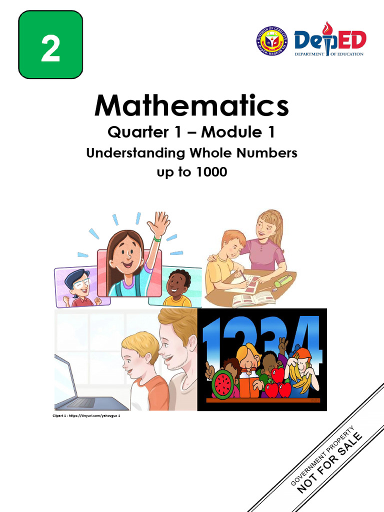 Math 2 q1 Wk 1 Module 1 Understanding of Whole Numbers Up to 1000 | PDF