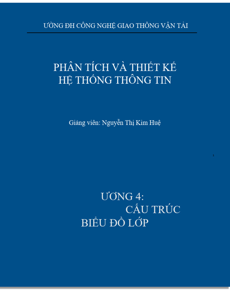 PTTK - C5 - MHH cấu trúc - Class | PDF