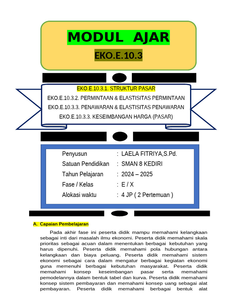 EKO.E.10.3.1. Struktur Pasar | PDF