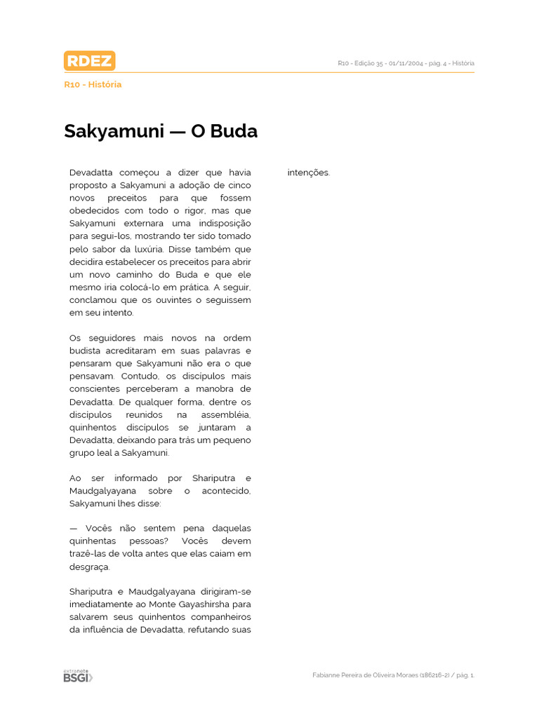 Sakyamuni o Buda | PDF
