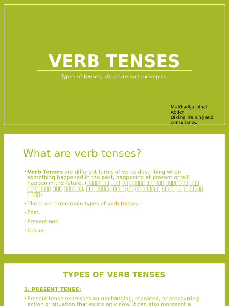 Verb Tenses | PDF