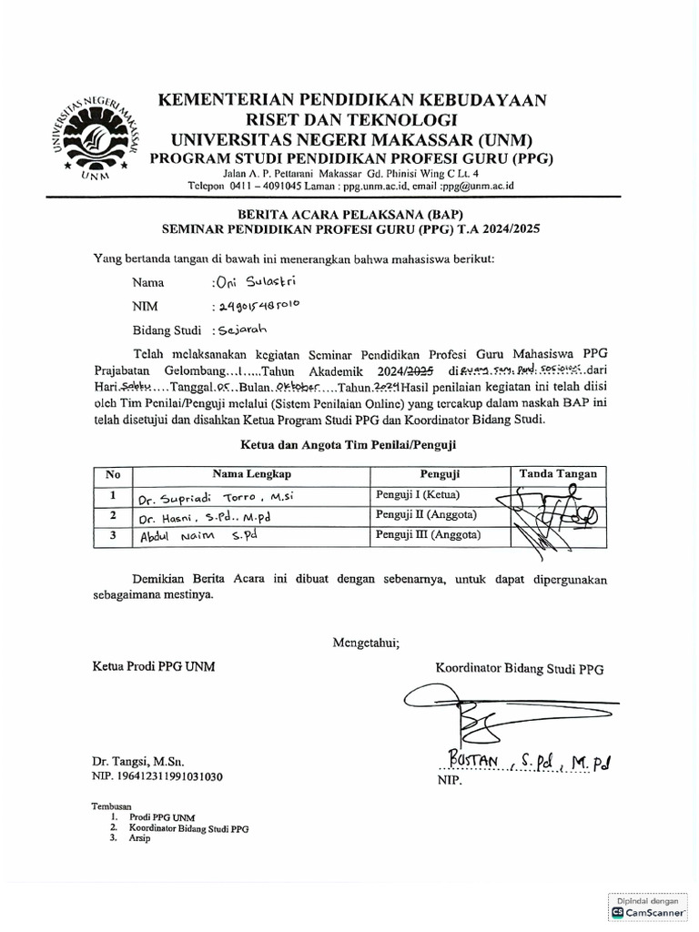 Bap Seminar PPG | PDF