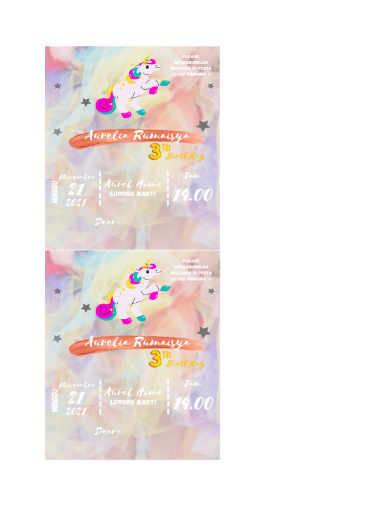 Undangan Aurel | PDF