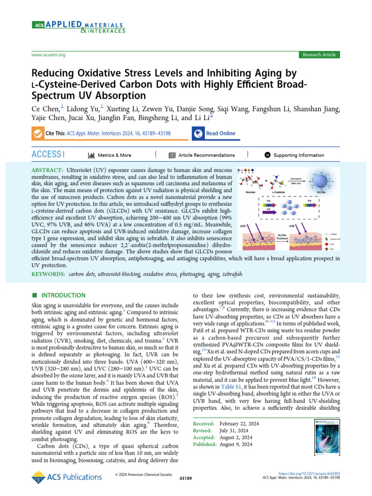 Chen Et Al 2024 Reducing Oxidative Stress Levels and Inhibiting Aging ...