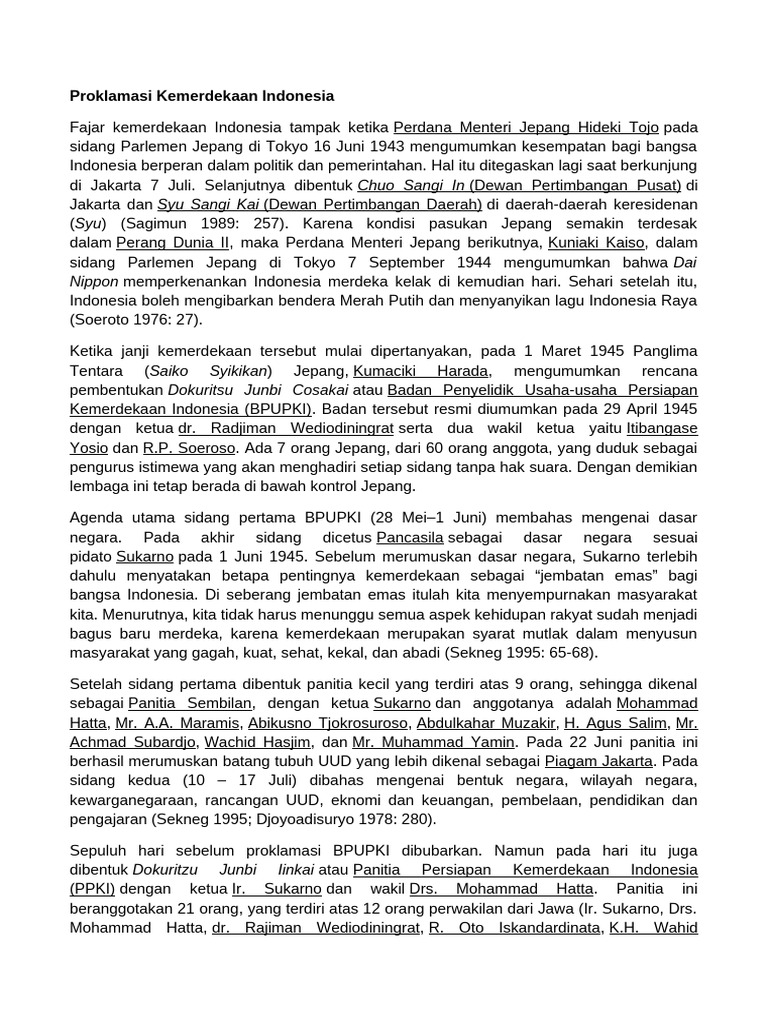 Proklamasi Kemerdekaan Indonesia | PDF