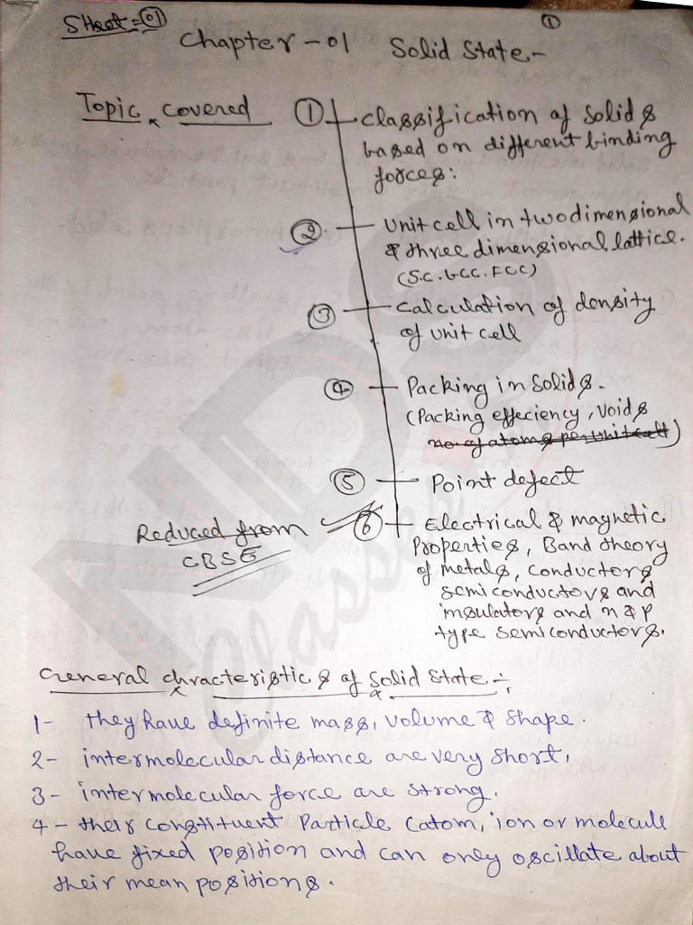 Chapter 1 Solid State | PDF