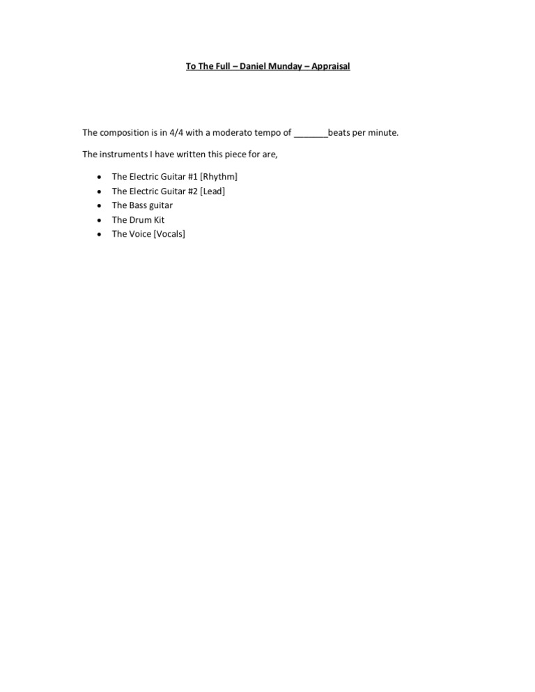 To The Full Appraisal | PDF