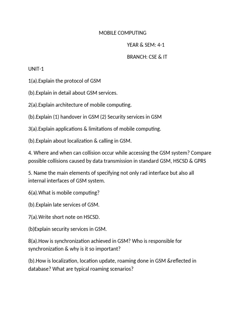 MOBILE COMPUTING | PDF