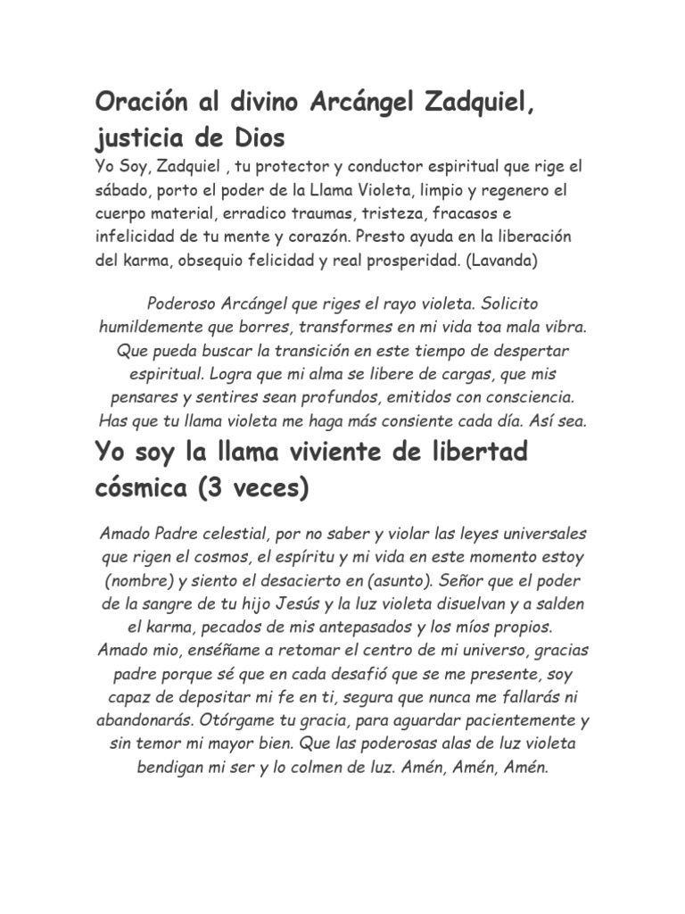 Oraciones Arcangeles | PDF