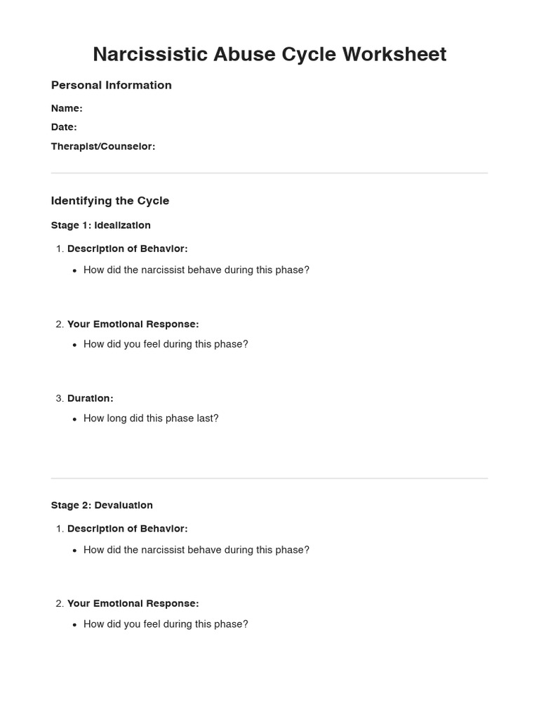Narcissistic Abuse Cycles | PDF