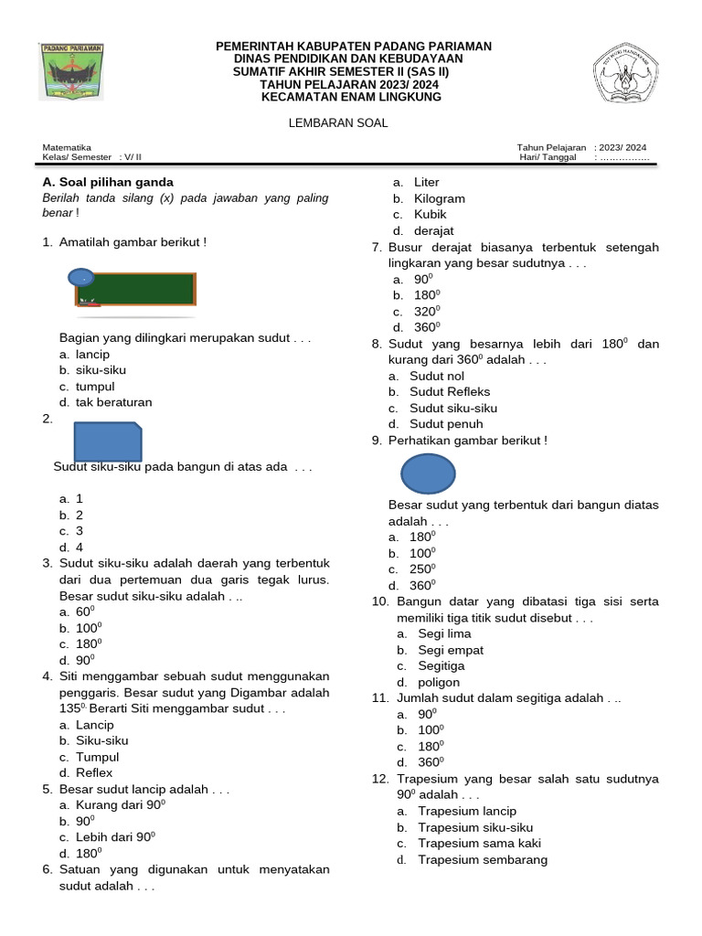 SAS MTK Semester 2 | PDF