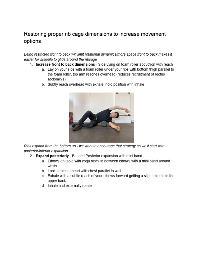Restoring Proper Rib Cage Dimensions To Increase Movement Options | PDF