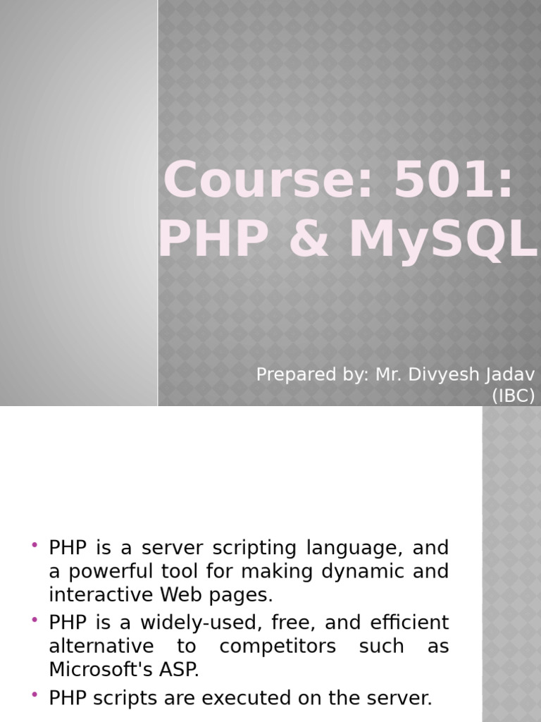 501 (PHP) | PDF