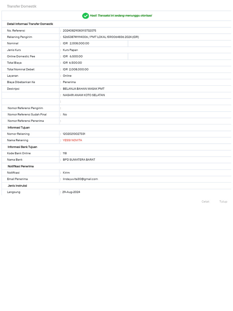 Bahan Anam Koto Selatan | PDF