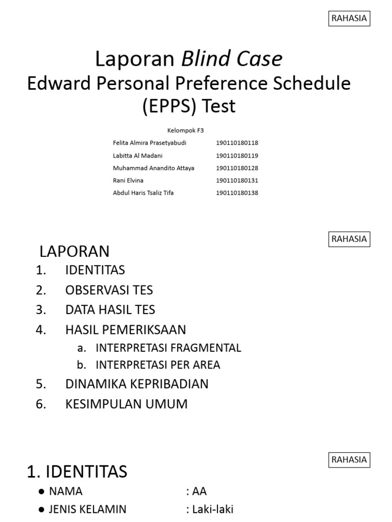 F3 Laporan EPPS | PDF