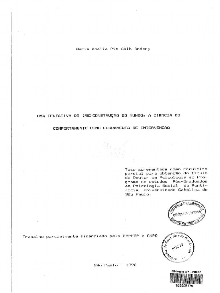 Maria Amalia Pie Abib Andery | PDF