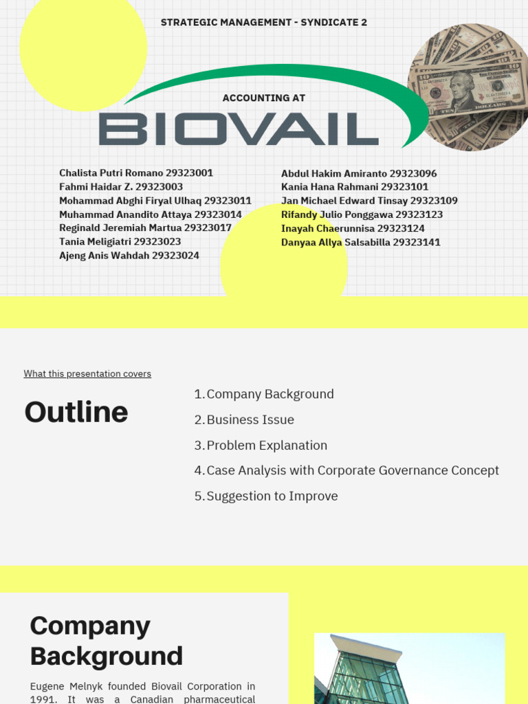 Syndicate 2 - Accounting at Biovail | PDF