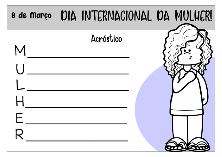 Acróstico Dia Da Mulher | PDF