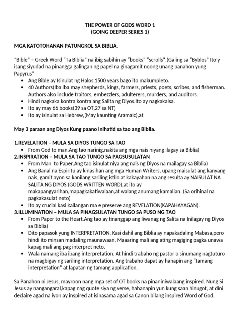 1_THE POWER OF GODS WORD 1 | PDF