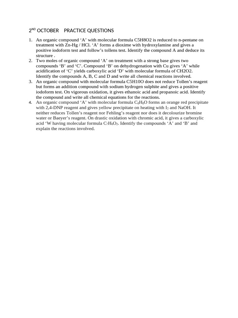 Practice Questions | PDF