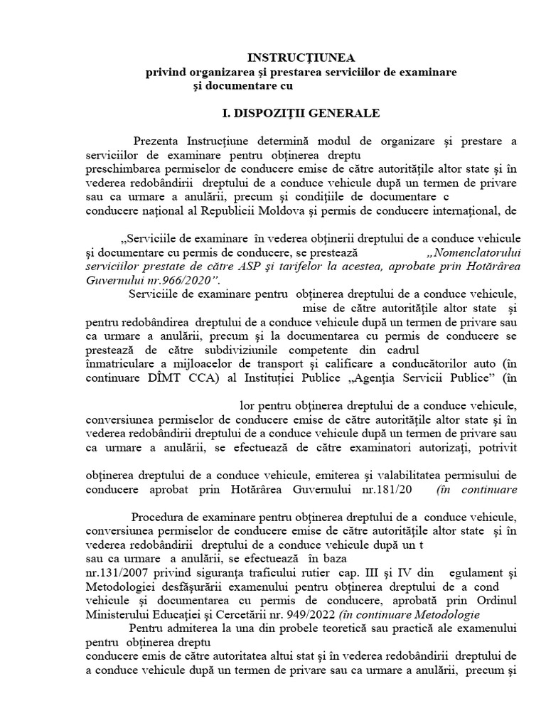 Instructiunea Ordin Ne 1042 091222 Modificarea 29.07.2024 | PDF