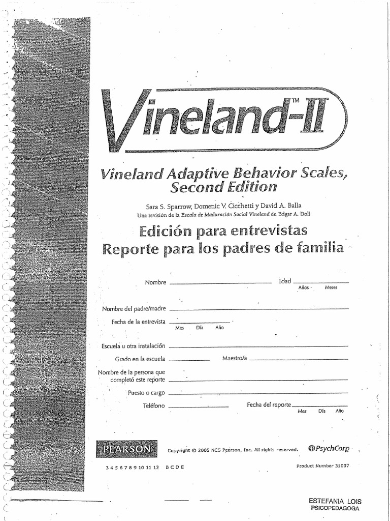 Manual Vineland | PDF