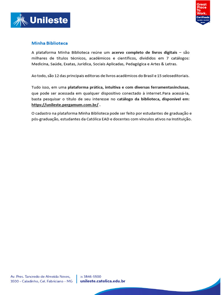 Minha Biblioteca Tutorial | PDF