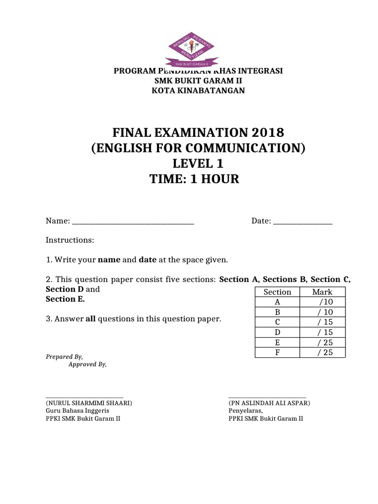 Efc Final Exam 2019 | PDF