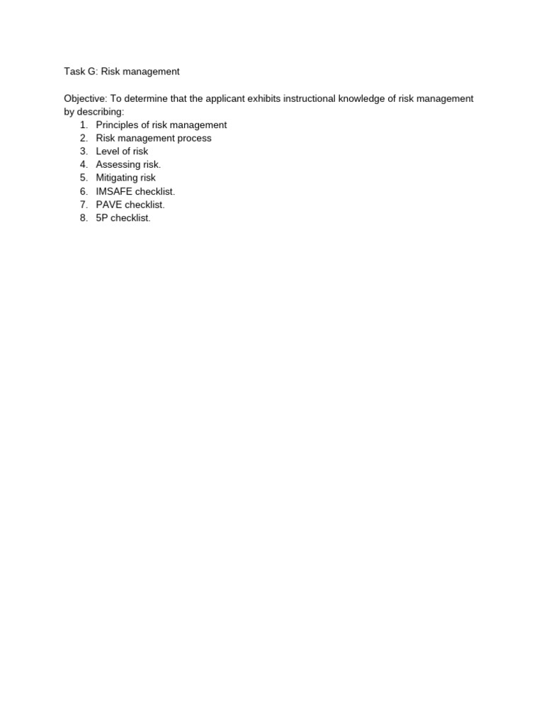 Task G_ Risk management | PDF