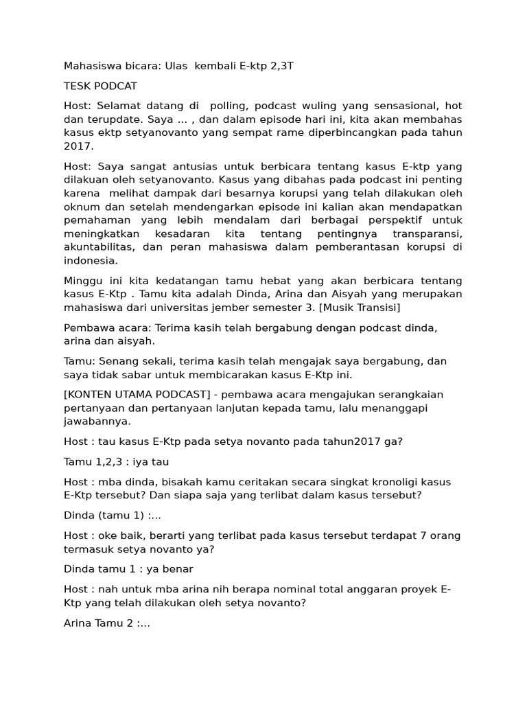 Teks Podcast | PDF