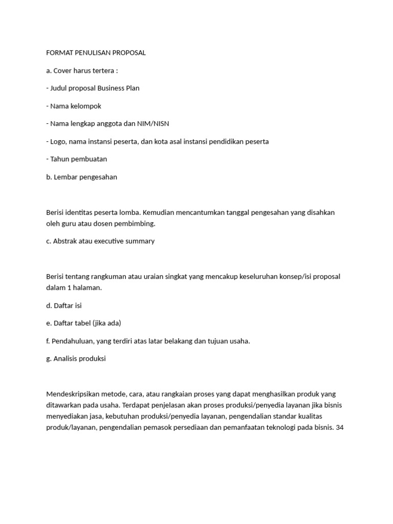 Format Penulisan Proposal | PDF