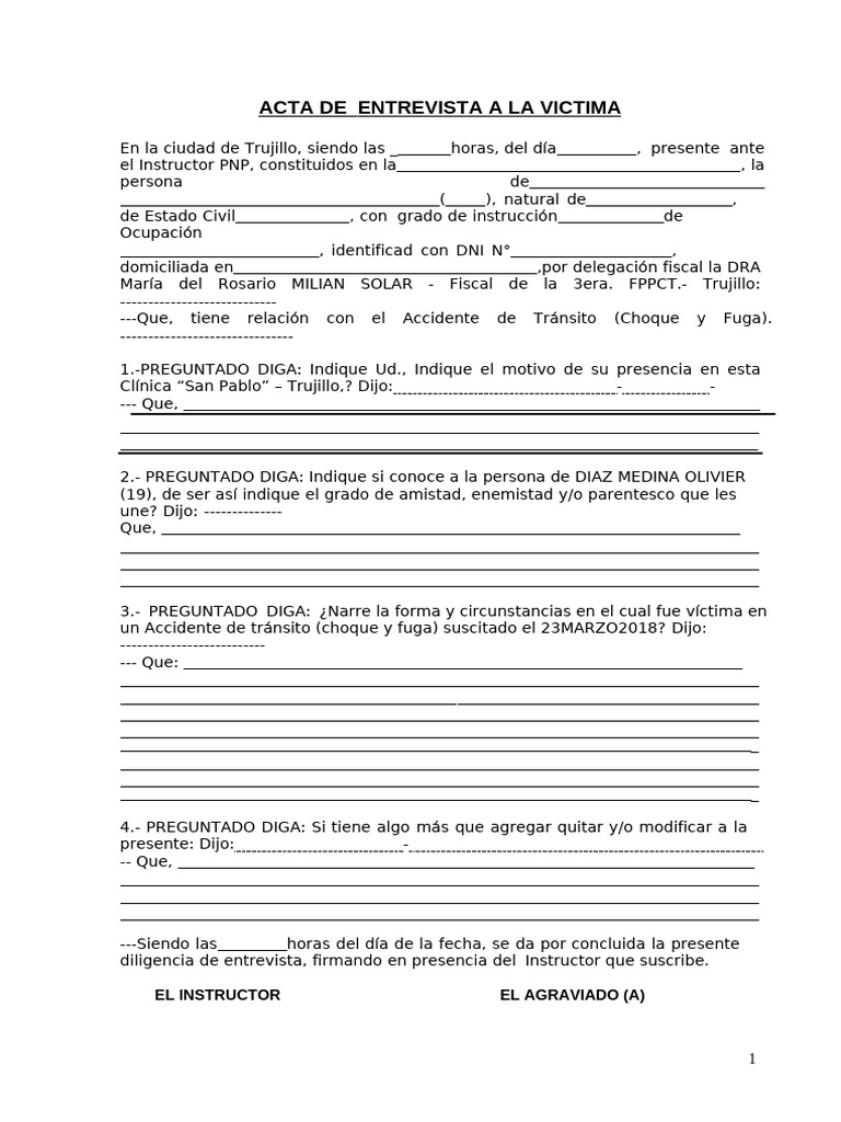 Plantilla de Todas Las Actas | PDF